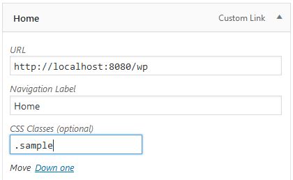 CSS Classes In Wordpress Navigational Label Stack Overflow