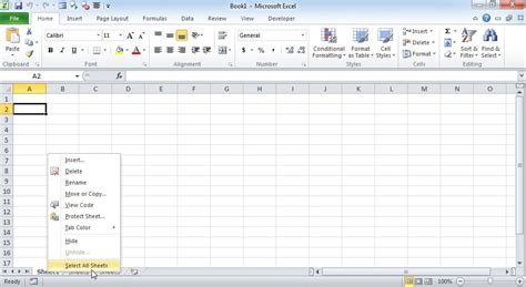 Cara Blok Semua Sheet Di Excel