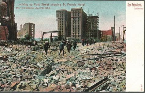 Postcard 1906 San Francisco Earthquake Aftermath St Francis Hotel Ebay