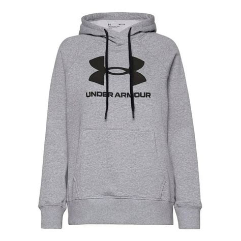 Sudadera Under Armour Logo Rival Fleece Mujer Deportivo Gris Ch Under