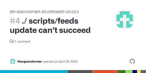 Scripts Feeds Update Can T Succeed Issue Bpi Sinovoip Bpi R Openwrt V Github