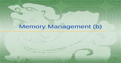 Ppt 1 Memory Management B 2 Paging Logical Address Space Of A Process Can Be Noncontiguous