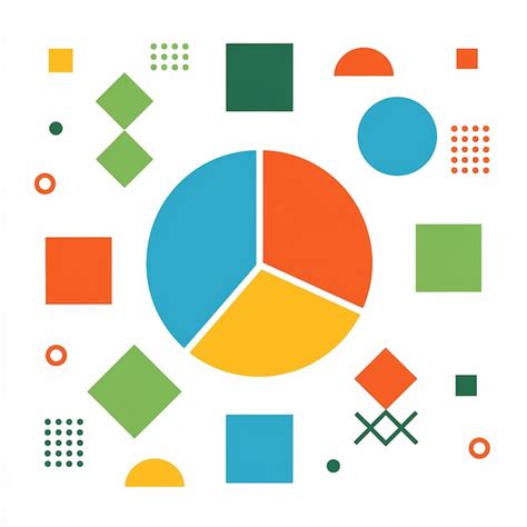 A Vibrant And Colorful Pie Chart Divided Into Three Segments Premium Ai Generated Vector