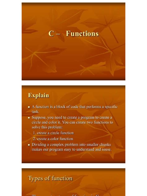 C Functions Pdf