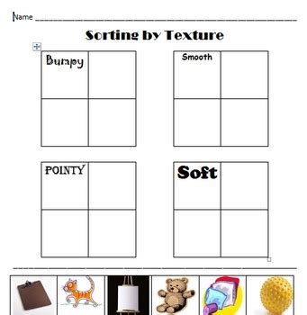 Sort By Texture By Michelle Coleman TPT