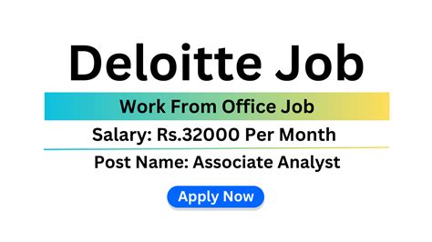 Deloitte Job Associate Analyst Job Work From Office Any Graduate