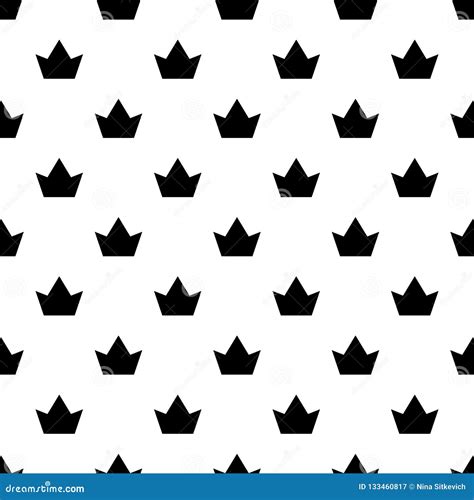 Crown Pattern Seamless Vector Stock Vector Illustration Of Flat