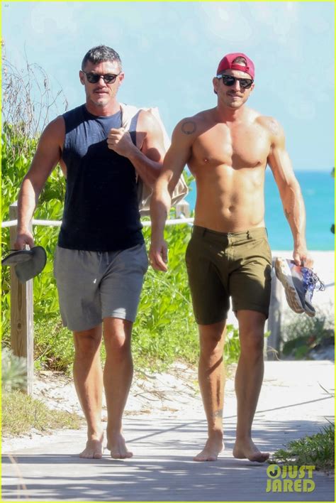 Luke Evans Hits The Beach With Rumored Boyfriend Rafael Olarra Photo