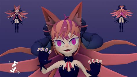 Anime Cartoon Female Character Nyanners Free Vr Ar Low Poly 3d