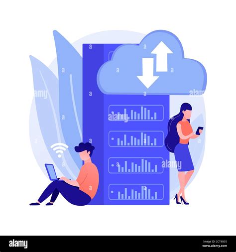 edge computing abstract concept vector illustration stock vector image