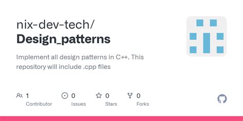 GitHub Nix Dev Tech Design Patterns Implement All Design Patterns In C This Repository