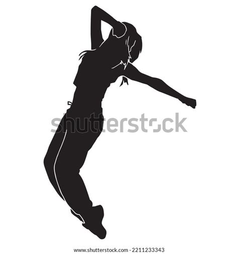 Vector Isolated Silhouette Dancing Girl Stock Vector Royalty Free