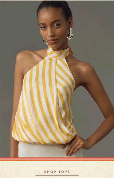 Womens Tops Striped Halter Top Hem Blouse Tie Styles