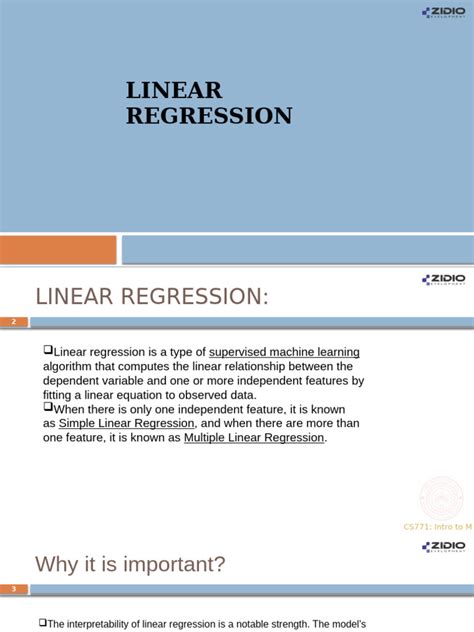 linear regression pdf