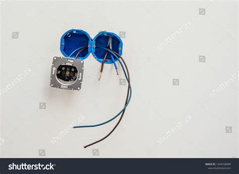 Installing Double Electrical Socket Box Attaches Stock Photo 1344168089 Shutterstock
