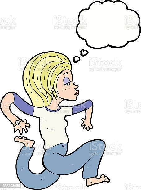 실행 말풍선이 있는 여자 만화 캐릭터 그리기에 대한 스톡 벡터 아트 및 기타 이미지 그리기 낙서 드로잉 말풍선 Istock