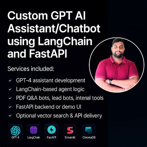 Build A Custom Gpt Ai Assistant Or Chatbot Using Langchain And Fastapi