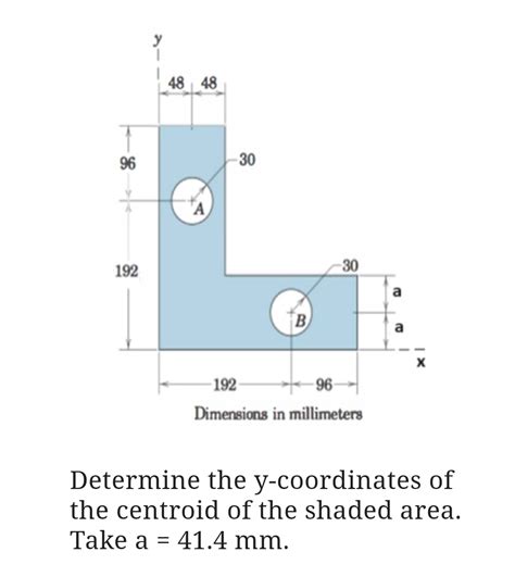 [solved] determine the y coordinates of the centroid of the