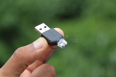 USB Flash Drive With LED Light Stock Image Image Of Storage Device
