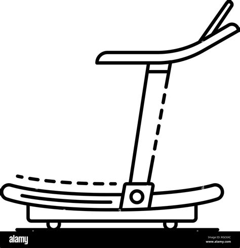 Modern Treadmill Icon Outline Style Stock Vector Image Art Alamy