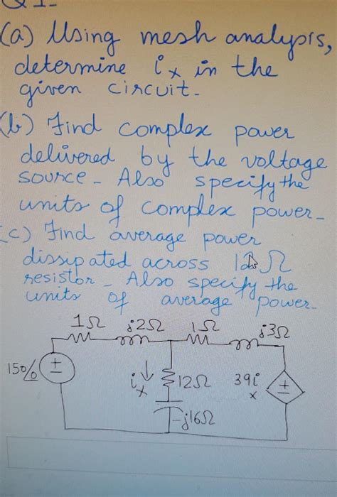 solved a using mesh analysis determine ix in the given