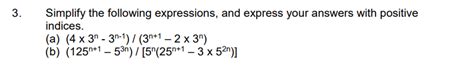Solved Simplify The Following Expressions And Express Your Chegg