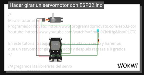 09 Hacer Girar Un Servomotor Con O Copy Wokwi Esp32 Stm32 Arduino Simulator