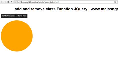 Menambah Dan Menghapus Class Dengan Jquery