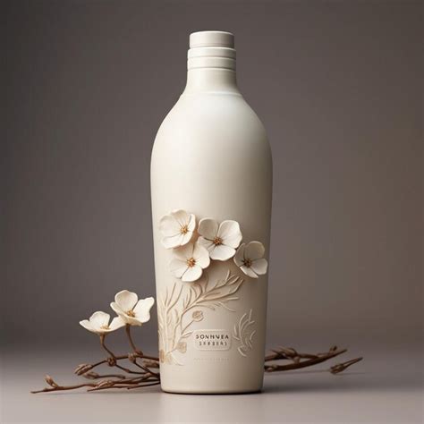 Premium Photo Modern White Bottle Mockup Ai Generated