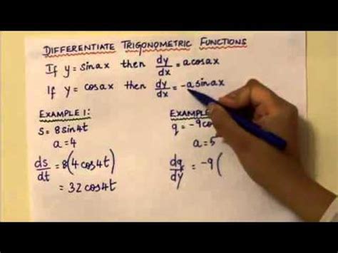 Differentiate Trigonometric Functions YouTube