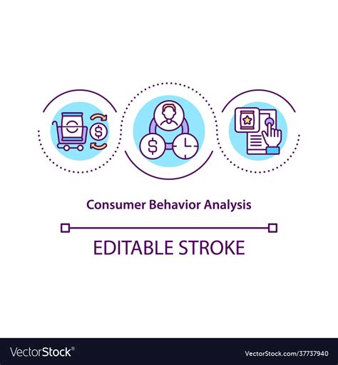 Consumer Behavior Analysis Concept Icon Royalty Free Vector
