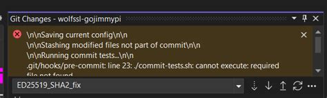 WolfSSL GitHooks Spawn Git Hooks Pre Push Incompatible On Visual Studio Windows WSL Issue