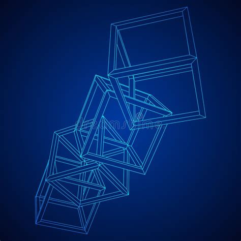 Blockchain Cube Chain Stock Vector Illustration Of Information 186083207