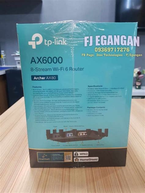 Tp Link Archer Ax Ax Dual Band Stream Gigabit Wi Fi Router Computers Tech Parts