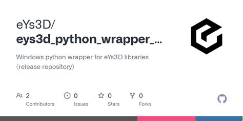 Github Eys3deys3dpythonwrapperwindows Windows Python Wrapper For Eys3d Libraries Release