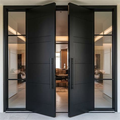 Modern Entry Doors With Chevron Patterns Bold And Geometric Luxury