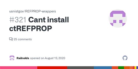 Cant Install CtREFPROP Issue 321 Usnistgov REFPROP Wrappers GitHub