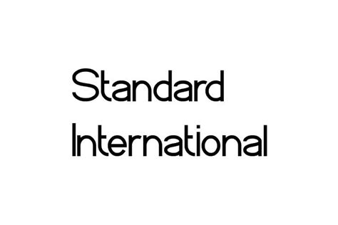 Standard International Font Free Font Download