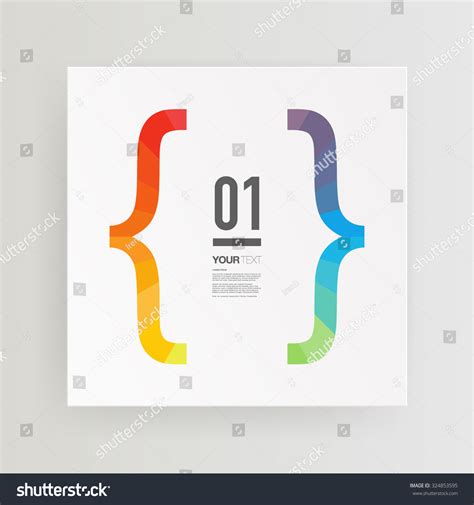 Abstract Minimal Text Box Design Colorful Stock Vector Royalty Free 324853595 Shutterstock