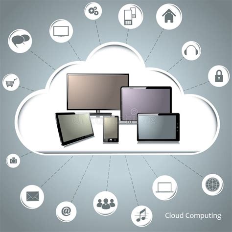 Cloud Computing Concept Stock Vector Illustration Of People 34245092