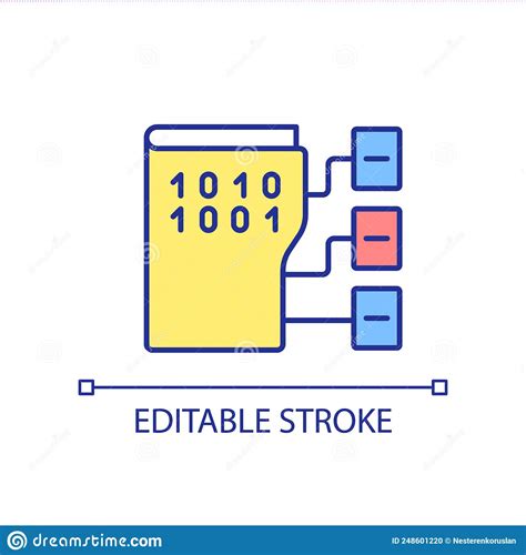 Data Structure Database Analyst Looking Into Schema Information Cartoon