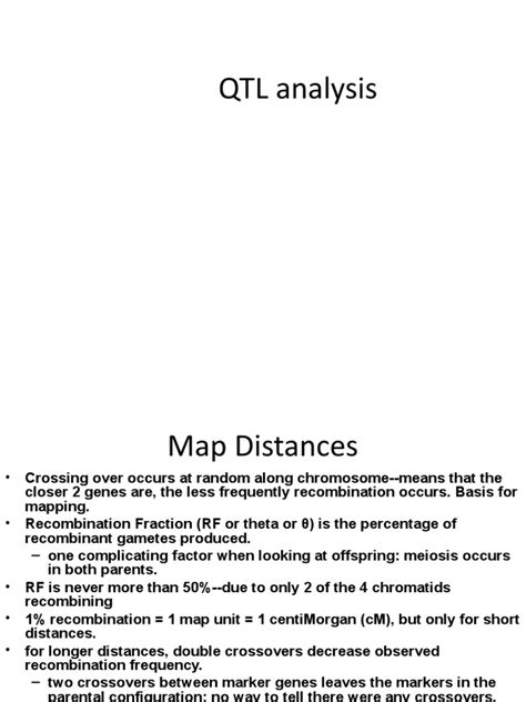 L9 Qtl Mapping Pdf Genetic Linkage Quantitative Trait Locus
