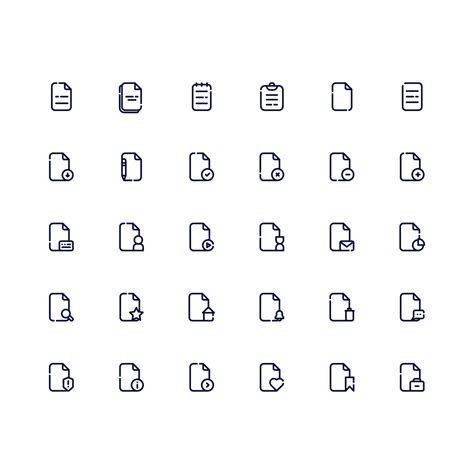 Icons Document Style Outline Vector Art At Vecteezy