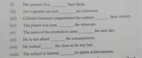 Solve The Preposition Brainly In