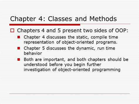 Csse501 Object Oriented Development Chapter 4 Classes And Methods