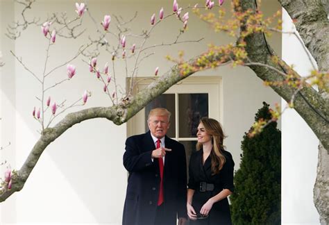 Trump And Hope Hicks Say Goodbye At White House March 2018 Popsugar News