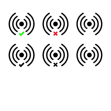 Circle Signal Icon With Connected Or Disconnected Indicator Vector