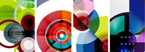 World Of Geometric Elegance With Abstract Circle Poster Set Circles Intertwine In A Symphony Of