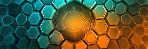 Layered Hexagons Form A Captivating Geometric Abstraction Blending