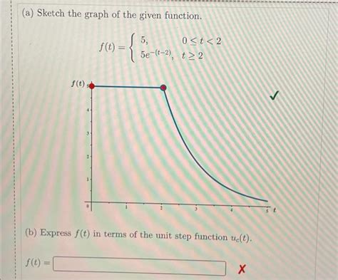 solved a sketch the graph of the given function f t {